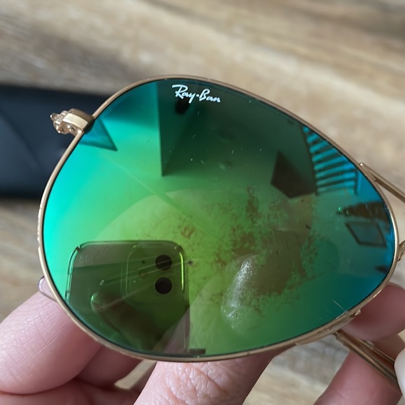 Ray-Ban | Accessories | Ray Ban Aviators Green Flash | Poshmark
